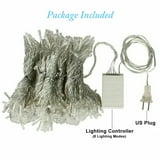 9.8x9.8ft Window Curtain String Lights, EEEkit 300 LED Plug-in Fairy ...