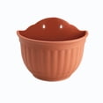 Half Round Wall Mount Planter - Durable Plastic Hanging Pot for Indoor ...