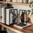 Non-Skid Iron Bookend Display Stands Adjustable Desktop Heavy Duty ...