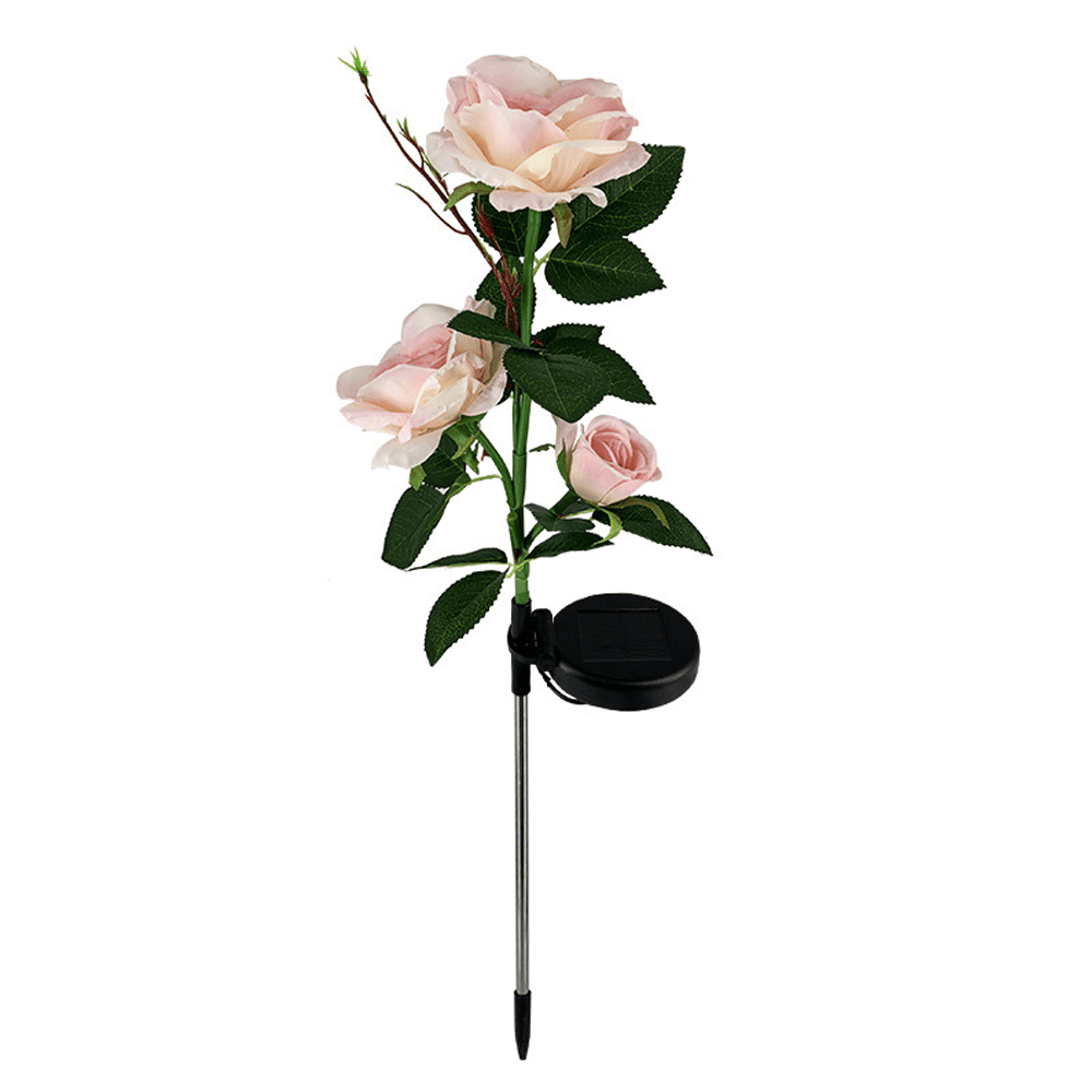 Solar Garden Decor, 2-Pack Solar Light Roses for Patio, Passage, Yard ...