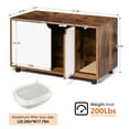 "Pefilos 31"" Wooden Cat Litter Box Enclosure, Large Kitty Cabinet with ...