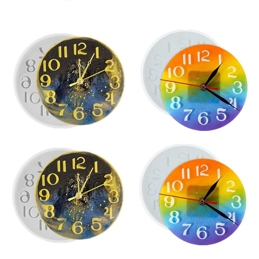 DIY Clock Clock silicone mold for epoxy resin wall decoration Craft ...