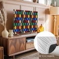 Abstract TV Dust Cover 40 Inch, Stained Glass Moroccan Texture Computer ...