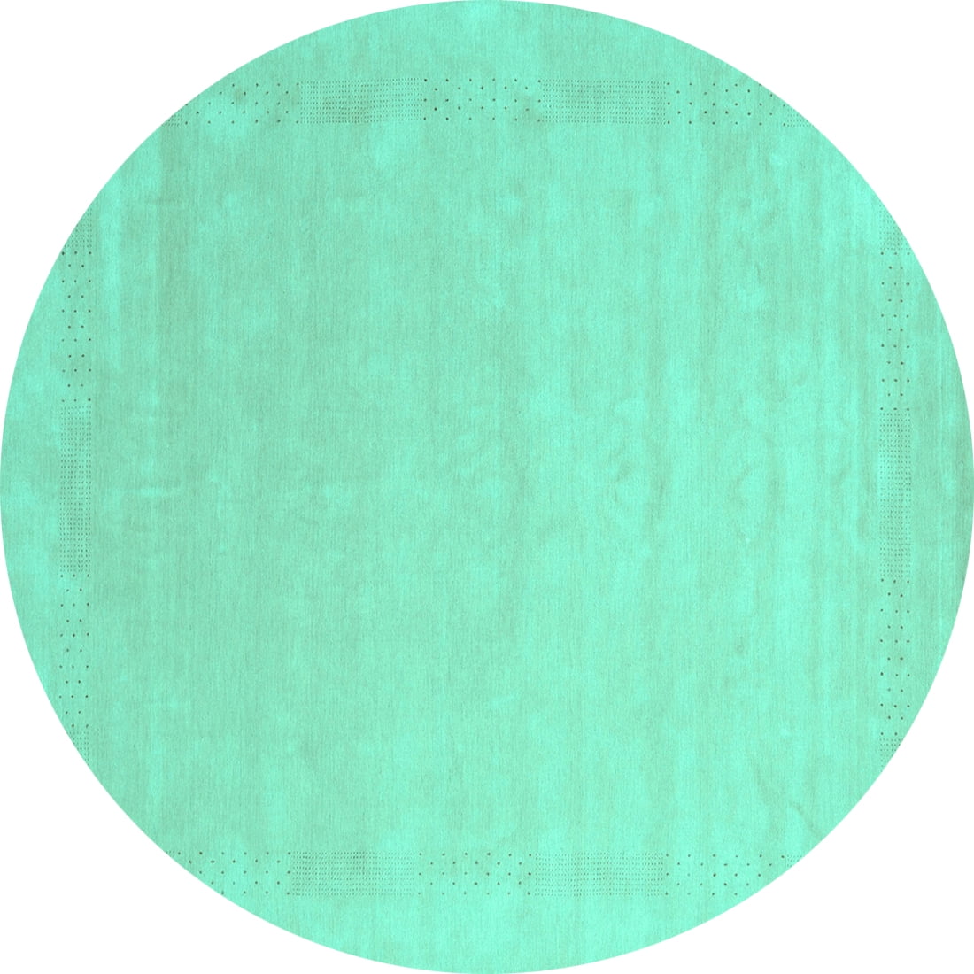 Ahgly Company Indoor Round Solid Turquoise Blue Modern Area Rugs, 6 ...