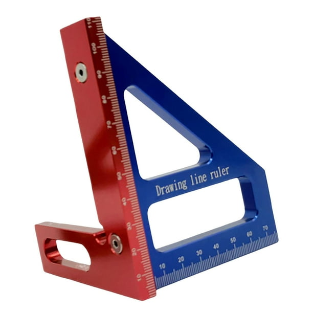 45/90 Degree Ruler Woodworking Marking Ruler Layout Measuring Tool ...
