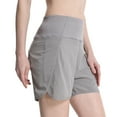 Fedtosing Women Athletic Shorts Elastic Running Shorts Quick Dry Gym