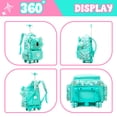 Rolling Backpacks for Girls Roller Kids Backpack with Lunch Box Pencil ...