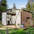 10x10 FT Metal Outdoor Storage Shed, Dual Doors with Lockable Bolts ...