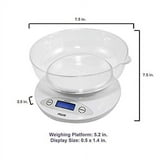 AMERICAN WEIGH SCALE Digital Kitchen Food Scale with Removable Bowl ...
