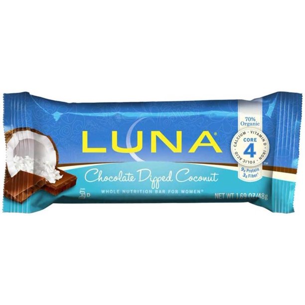240 PACKS : Luna Bar, Chocolate Dipped Coconut, 1.69 Ounce - Walmart ...