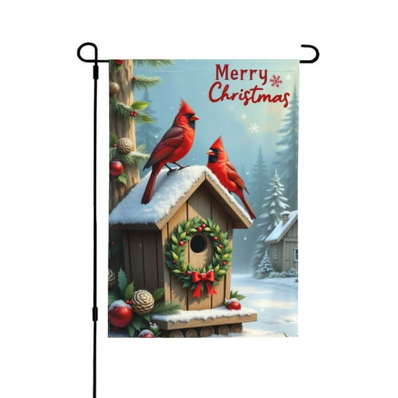 Carson Christmas Tractor Garden Flag, 12.5 x 18 inch Double Sided, Red ...