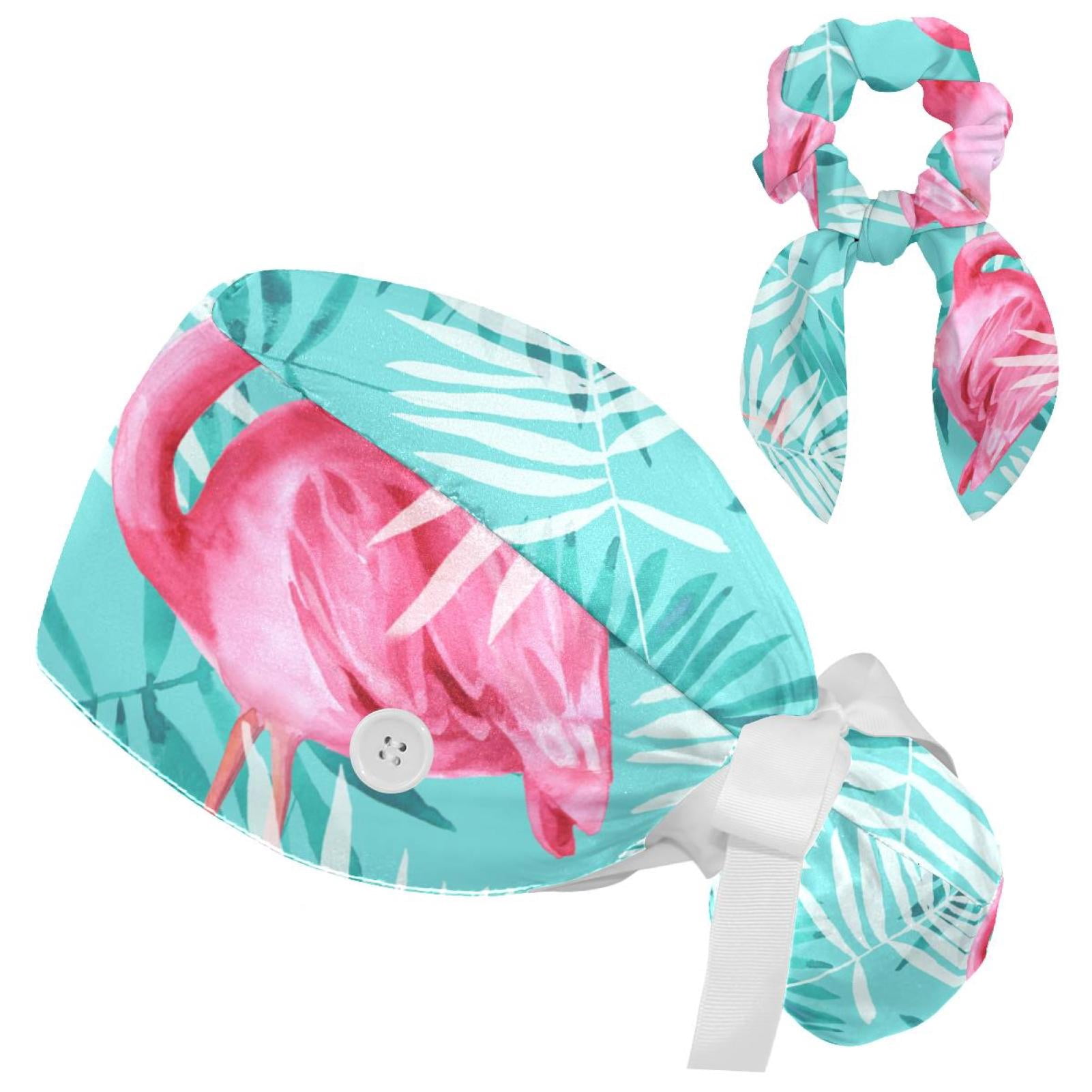 Working Cap with Buttons and Sweatband Scrub Hat Bouffant Caps with ...