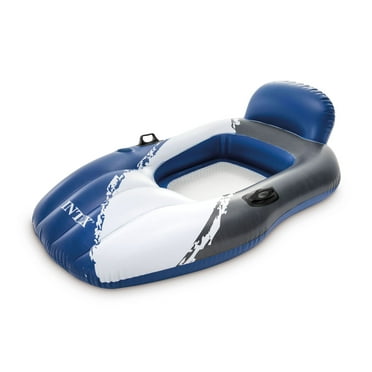 Intex Inflatable Rockin' Lounge Pool Floating Raft Chair with Cupholder ...