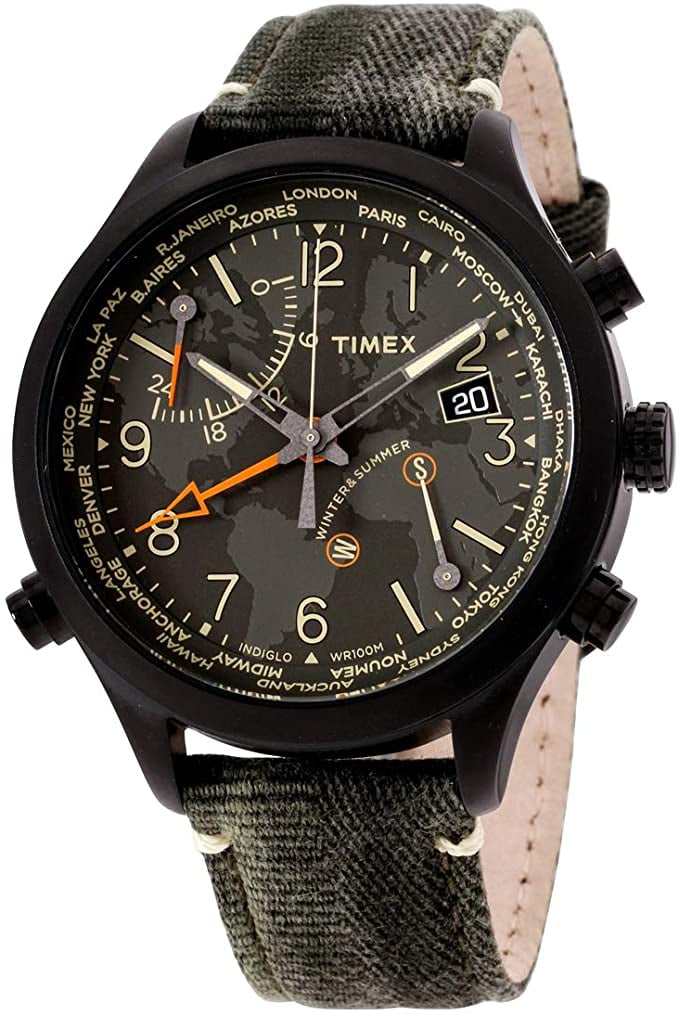 Timex Waterbury World Time Intelligent Mens Watch TW2R43200 - Walmart.com