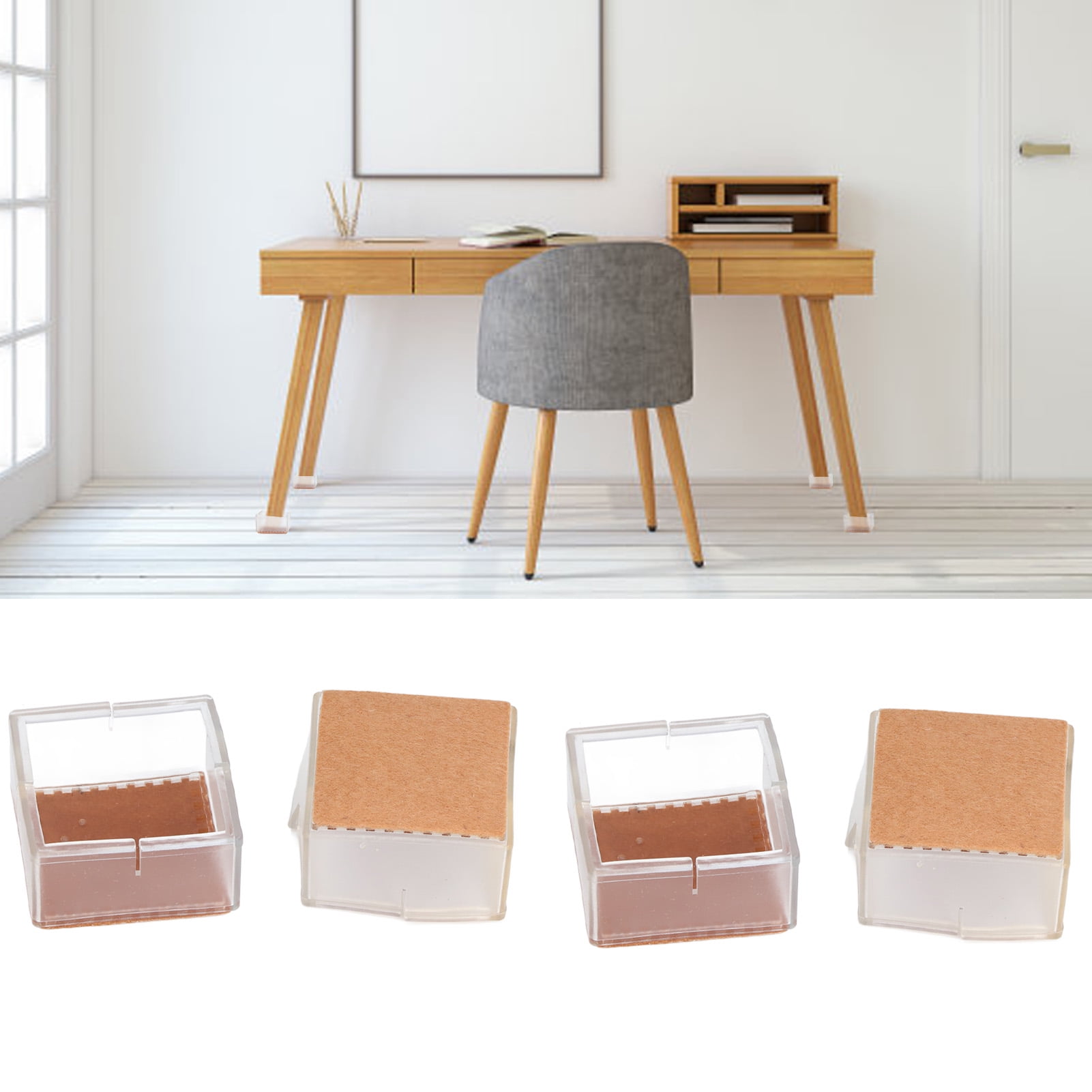 Click here for Khall Square Table Foot Pads 8pcs/Set Silicone Cha... prices