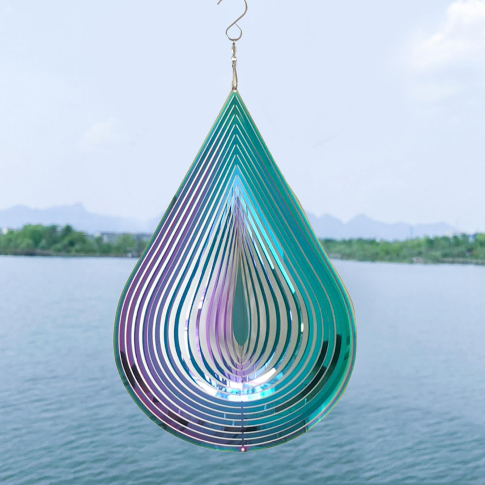 Wind Chimes Commemorate Ornament Sound Unique Memorial Water Drop Shape ...