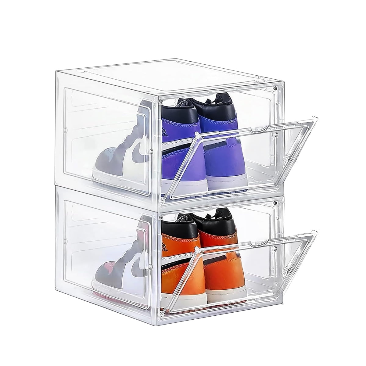 Caja Organizadora para Calzado Zapatos Tenis Sneakers Apilable Kit 2 ...