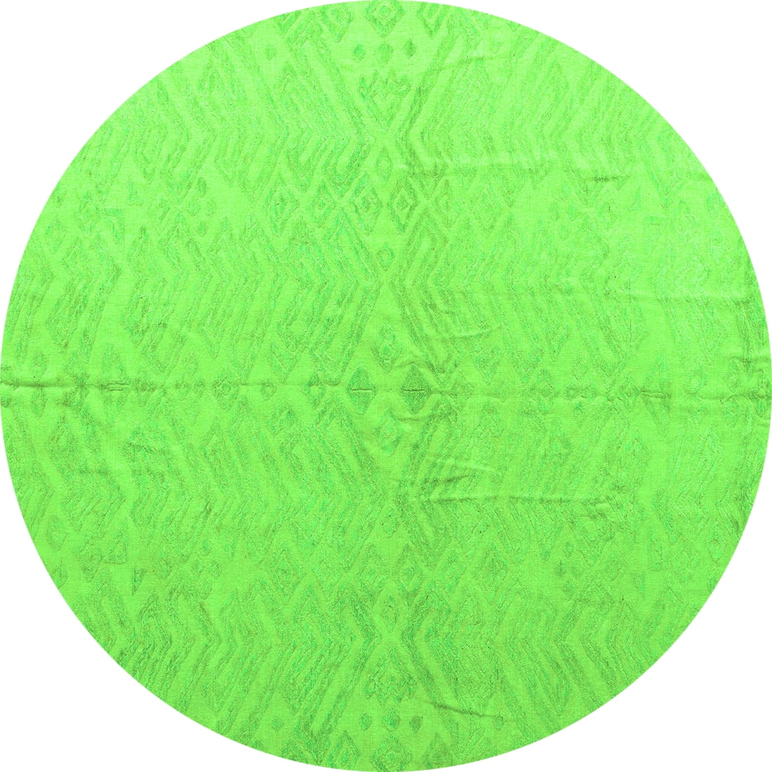 Ahgly Company Indoor Round Solid Green Modern Area Rugs, 6' Round ...