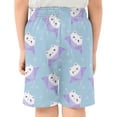 BZSMCE Adjustable Drawstring Casual Shorts With Purple Manta Fish ...