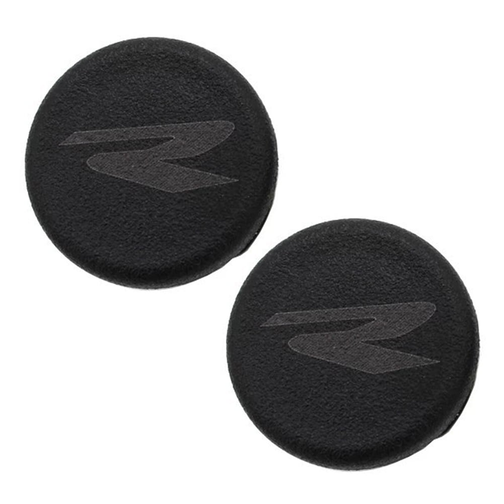 ZSWAL Motorcycle Frame Guards Hole Cover Caps with R Logo, Black Frame ...