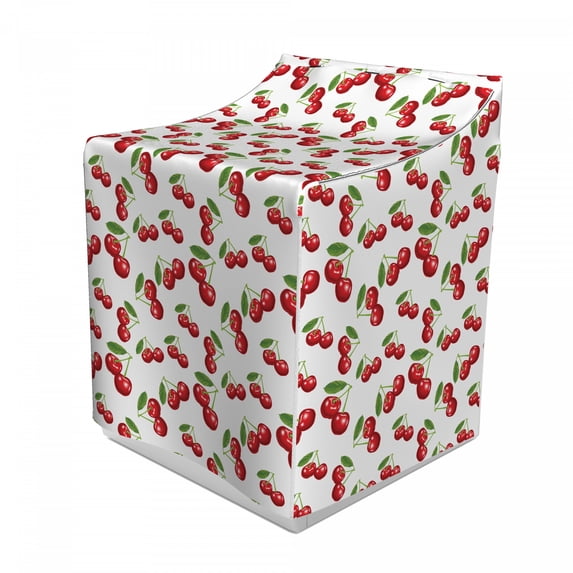 Fruit Washer Cover, Cherry Design Fresh Berry Fruit Summer Green Garden ...