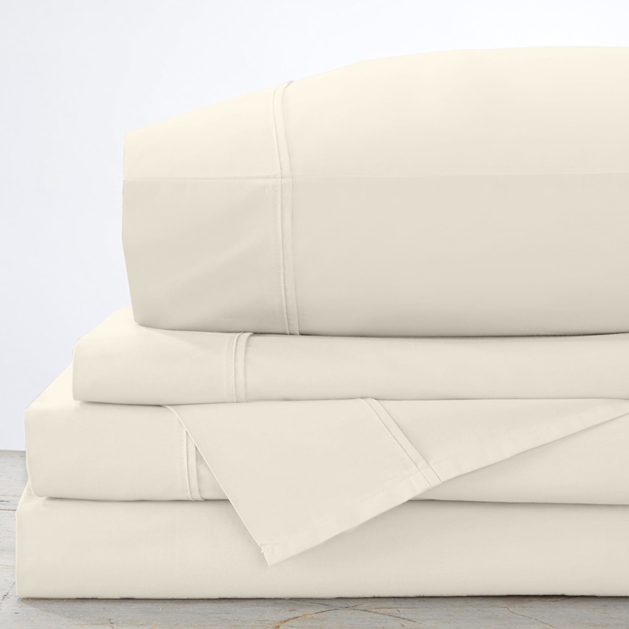 Great Bay Home Cotton Sateen Crisp and Cool Crisp Sheet Set (Queen ...