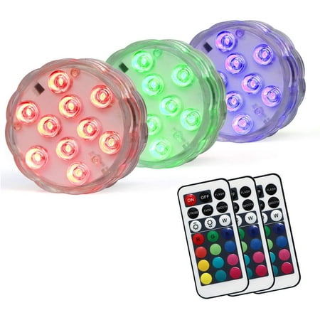 uertd RGB Color Changing LED Light Set, 13 Colors 4 Modes Battery ...