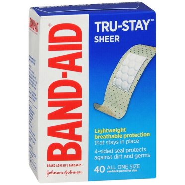 Band-Aid Tru-Stay Sheer Lightweight Protection Adhesive Bandages, 80ct ...