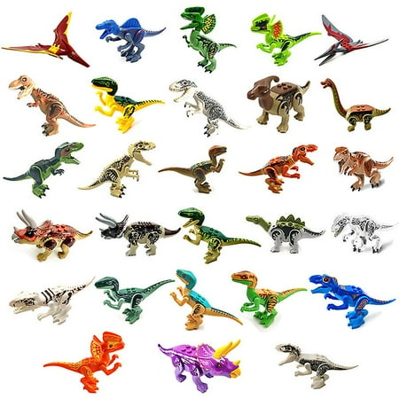 Diy Jurassic Dinosaur Block World Building Blocks Velociraptor T-rex ...