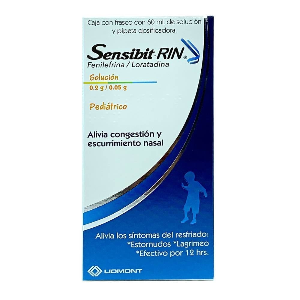 Sensibit Rin Pediatrico Fenilefrina 0.2 g, Lortadina 0.05 g solución 60 ...