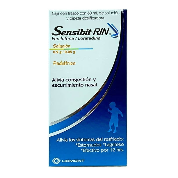 Sensibit Rin Pediatrico Fenilefrina 0.2 g, Lortadina 0.05 g solución 60 ...