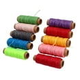 10-Pack 50M 150D Polyester Waxed Thread Cord Set - Assorted Colors for ...