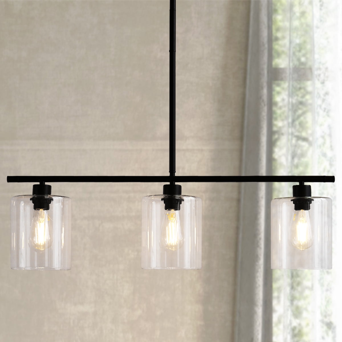 Click here for Yansun 3-Light Pendant Clear Glass Kitchen Island... prices