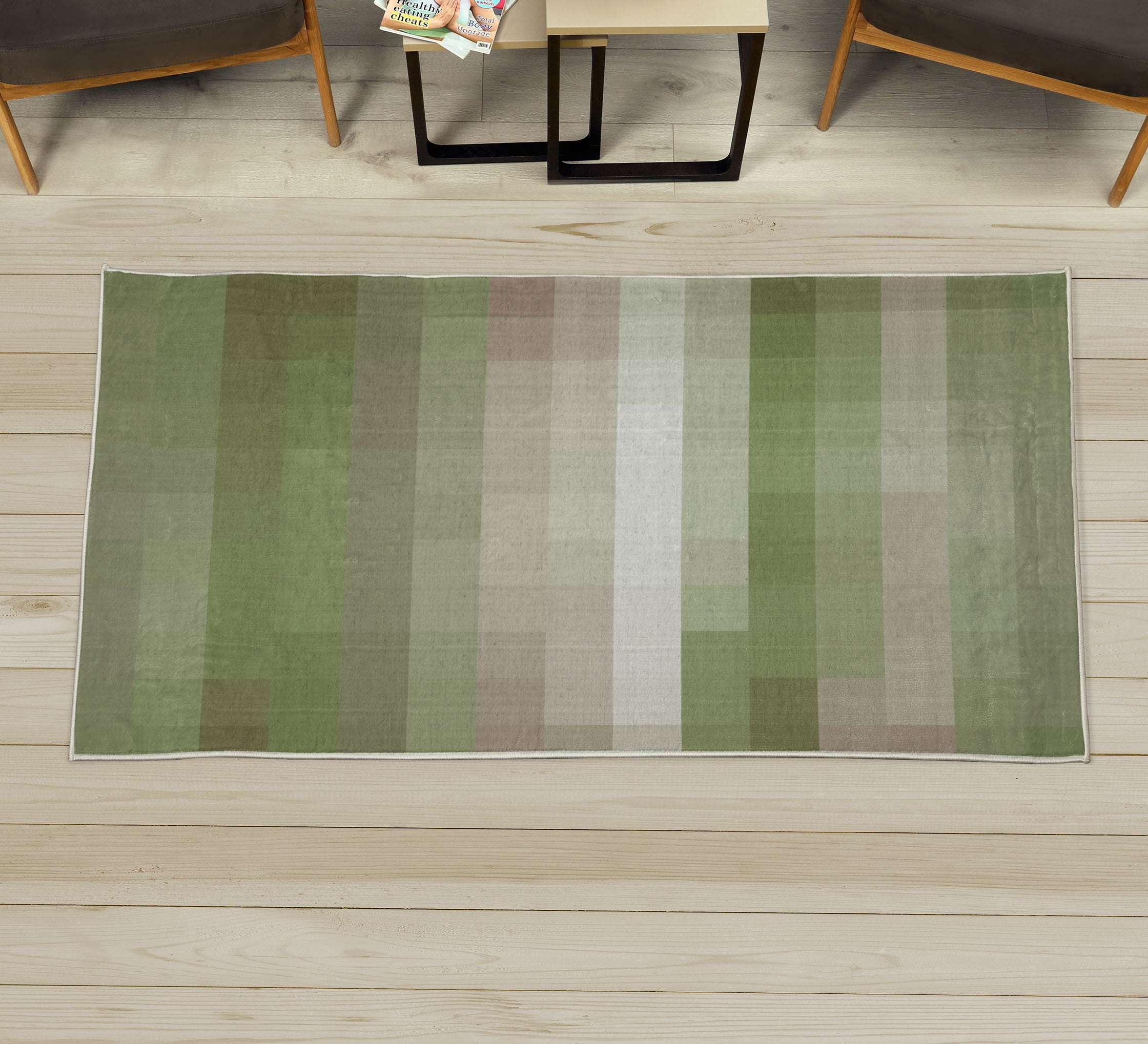 Palette Decorative Rug, Abstract Vortex Swirls and Shapes Pattern ...