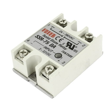 SSR-10DA SSR-25DA SSR-40DA SSR-40AA SSR-75DA SSR-60DA DC-AC Solid State Relay Module DC 3-32V to ...