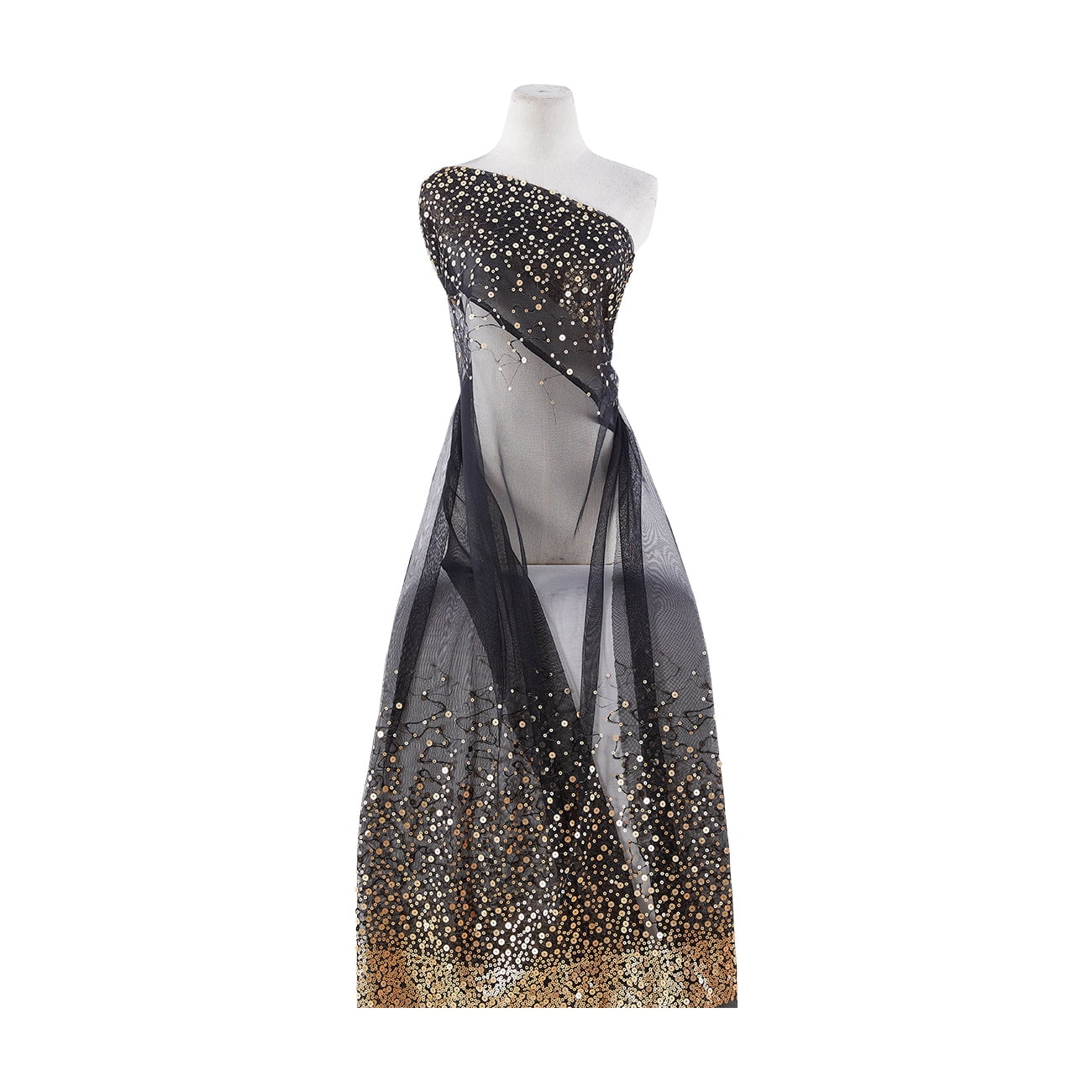 ZELOUF Double Border Effect Matte Sequins On Tulle , Sewing, DIY ...