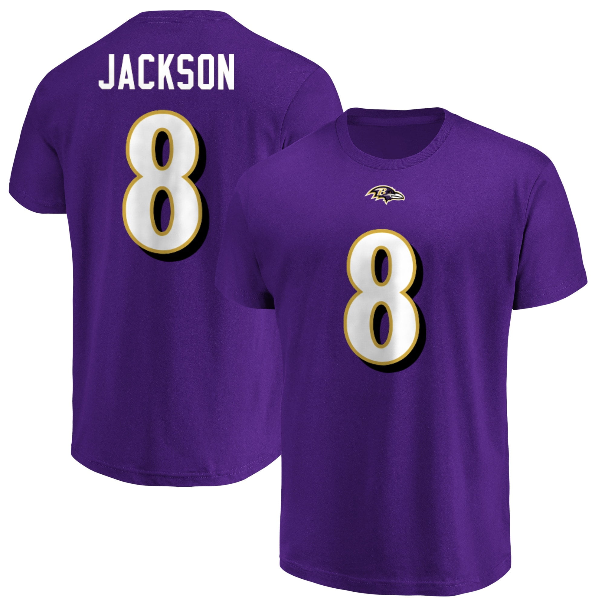 Men's Fanatics Branded Lamar Jackson Purple Baltimore Ravens Athletic ...