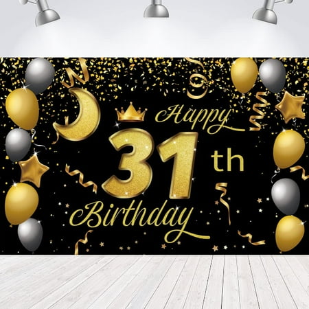 Sweet Happy 31th Birthday Backdrop Banner Poster 31 Birthday Party ...
