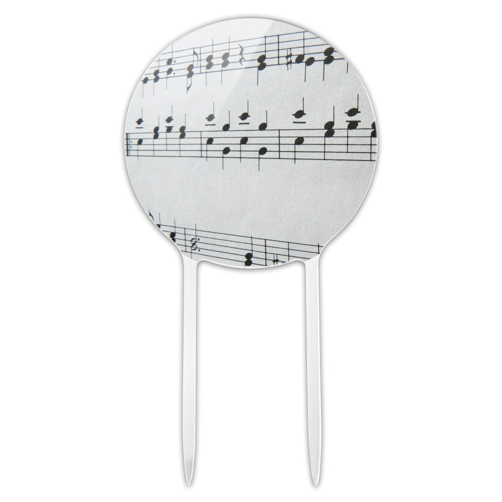Acrylic Sheet Music Musical Notes Score Musician Cake Topper Party ...