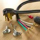 Hyper Tough 6-Foot 4-Wire Range Cord, Black, 50A, NEMA 14-50 Plug ...