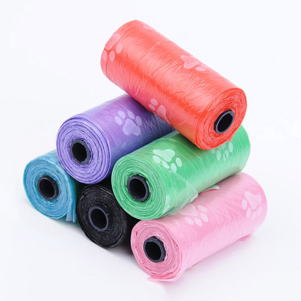 Bolsas biodegradables para desechos de mascotas, rollo de 15 unidades ...