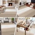 Beige Ombre 8'x10' Large Area Rugs Abstract Khaki Ombre White Stripes ...