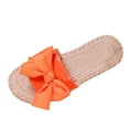 Bnwani Slides Women,Womens Slides,Beach,Open Toe,Bow,Casual,Orange,5.5 ...