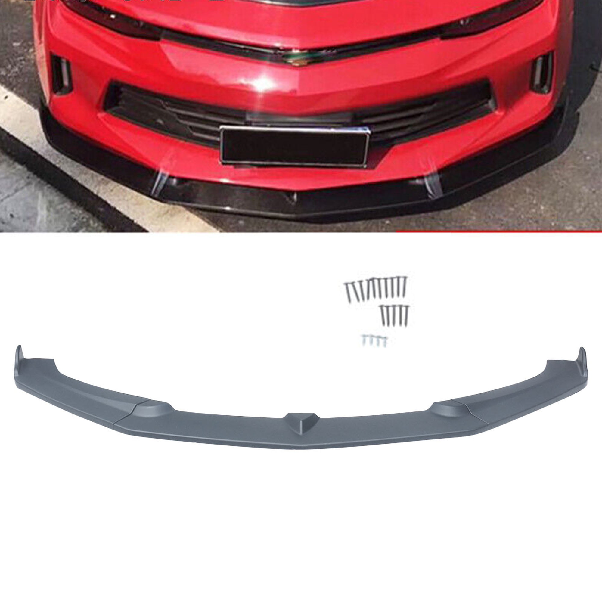 NINTE Front bumper Lip for 2016-2018 Chevrolet Camaro Splitter Matte ...