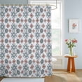 Bathroom Shower Curtain Abstract Geometric Flower Texture Waterproof ...
