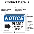 (2 Pack) Please Use Other Door Sign - Walmart.com
