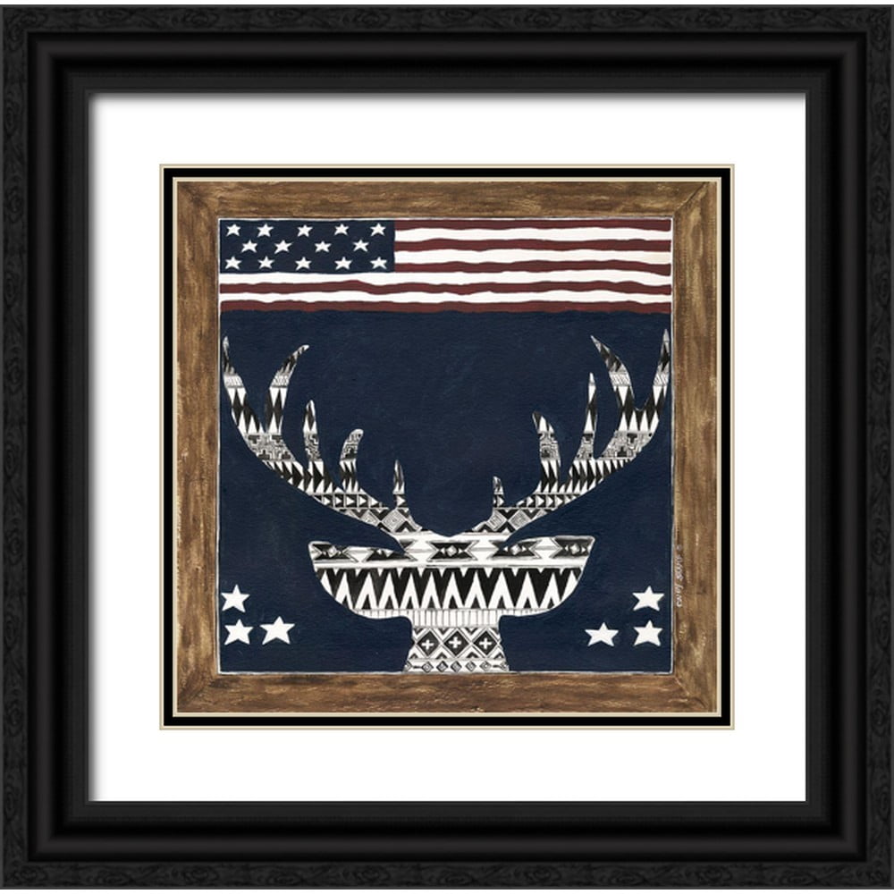 Shamp, Cindy 26x26 Black Ornate Wood Framed with Double Matting Museum ...