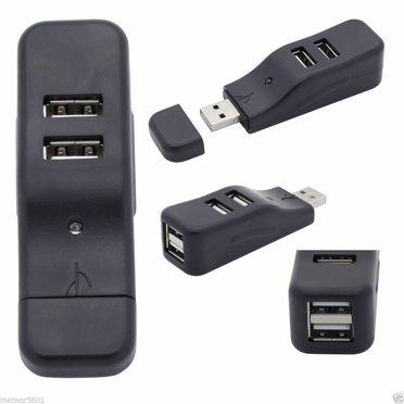 onn. Portable 4-Port USB Hub with USB 2.0 Ports - Walmart.com