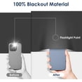 63×57 Inch Black Full Blackout Temporary Blind, Hook & Loop Mount ...