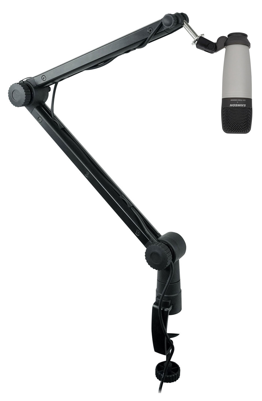 Samson C01 Studio Condenser Recording Microphone+Pro Mic Boom Arm Stand ...